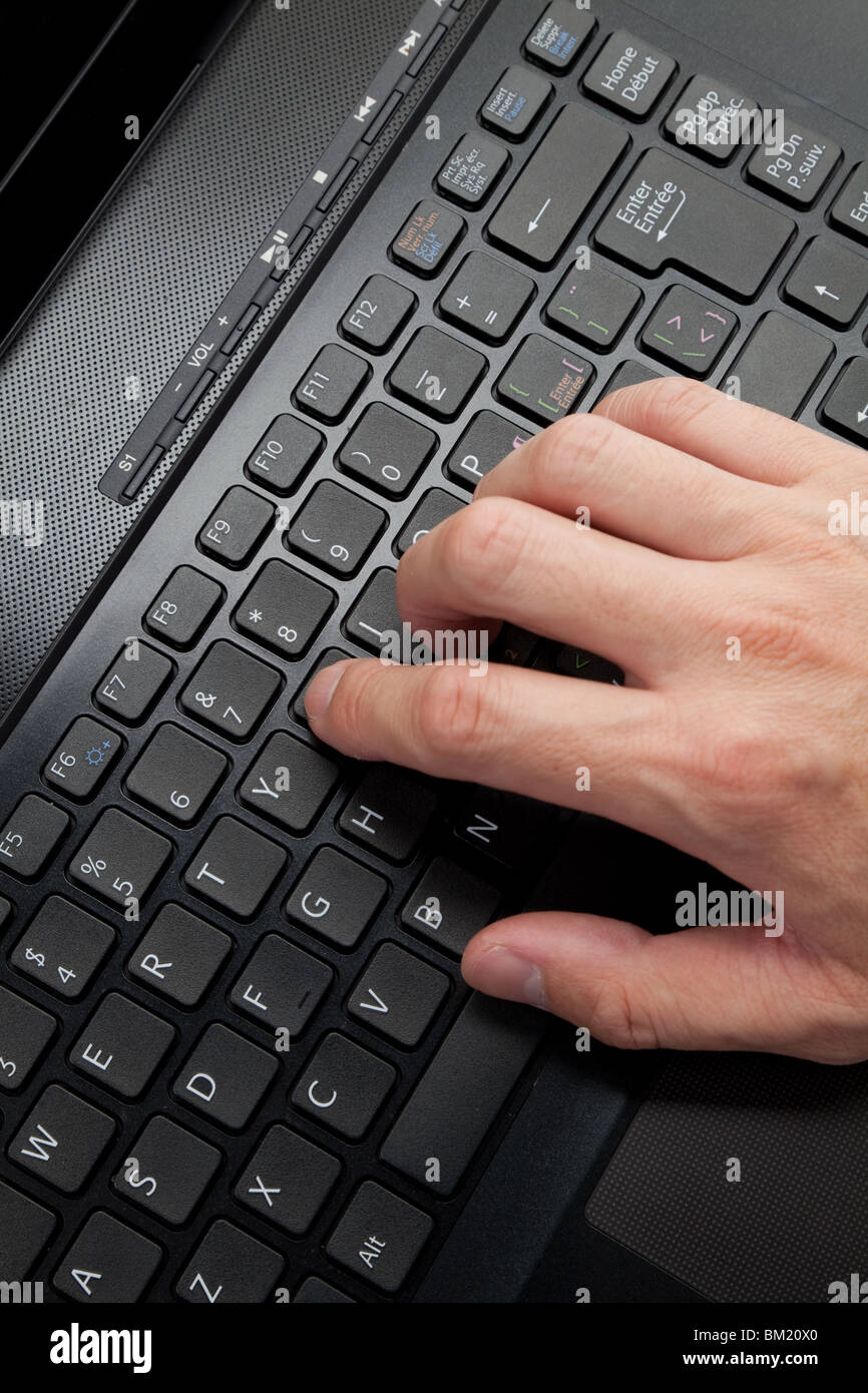 Black Computer Keyboard close up Stock Photo - Alamy
