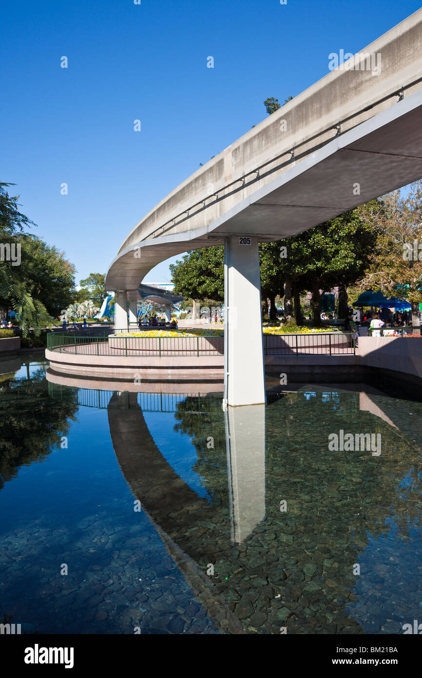 Kissimmee, FL - Jan 2009 - Monorail track bridge over pond in Walt ...