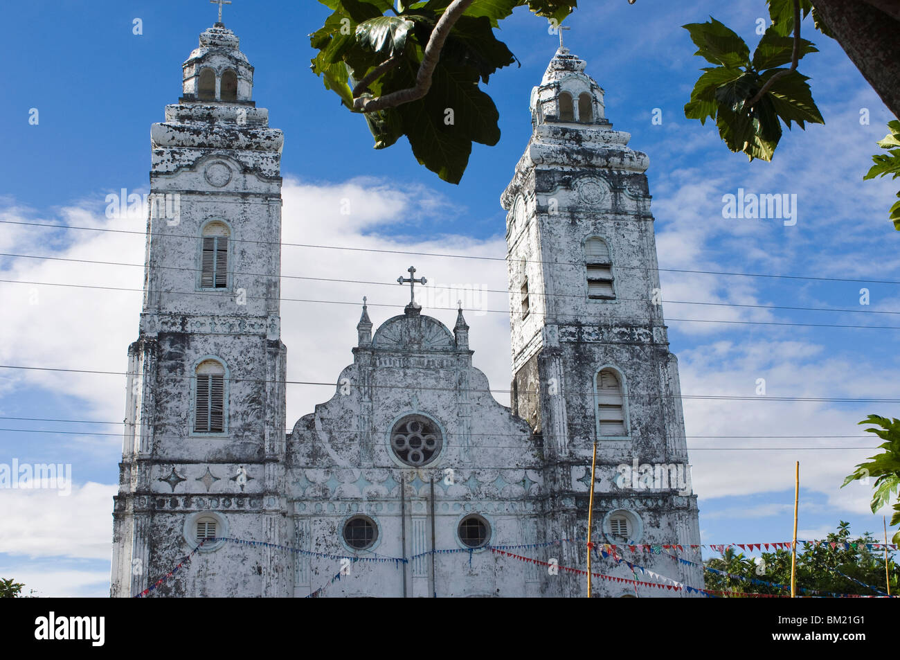 Sacred Heart church, Safotu Village, Savaii Island, Western Samoa ...