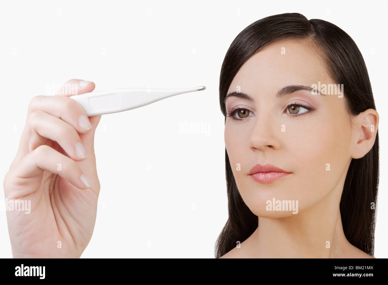 Reading a thermometer Cut Out Stock Images & Pictures - Alamy