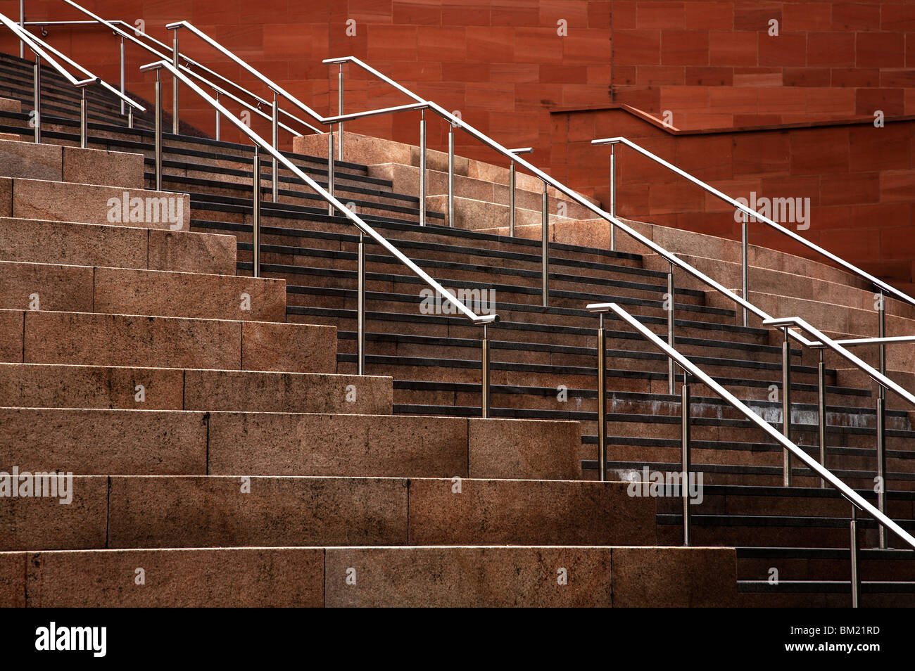 Concrete steps with sitting area and wall in Liverpool one shopping ...