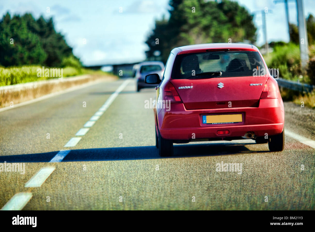 Cars on the N165 (E60) Road, Brittany, France Stock Photo - Alamy