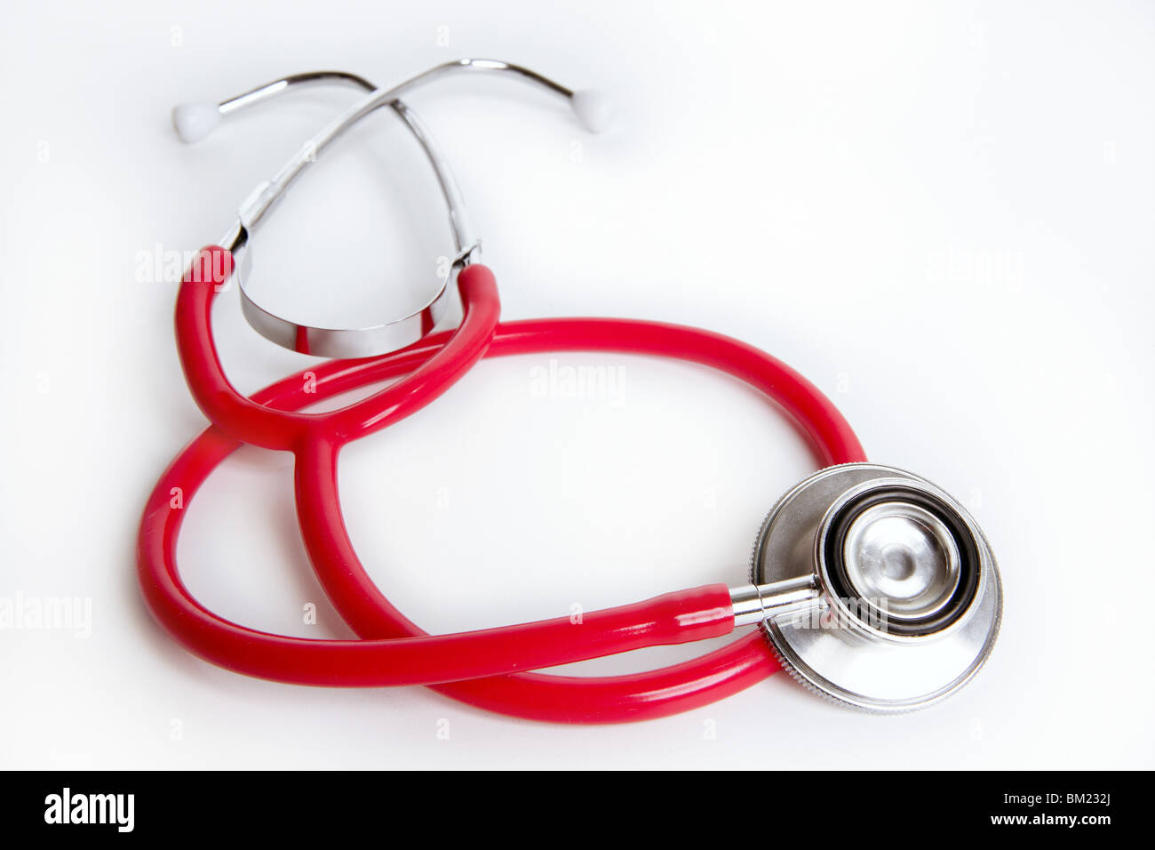Medical equipment tools isolated on white, stethoscope Stock Photo - Alamy