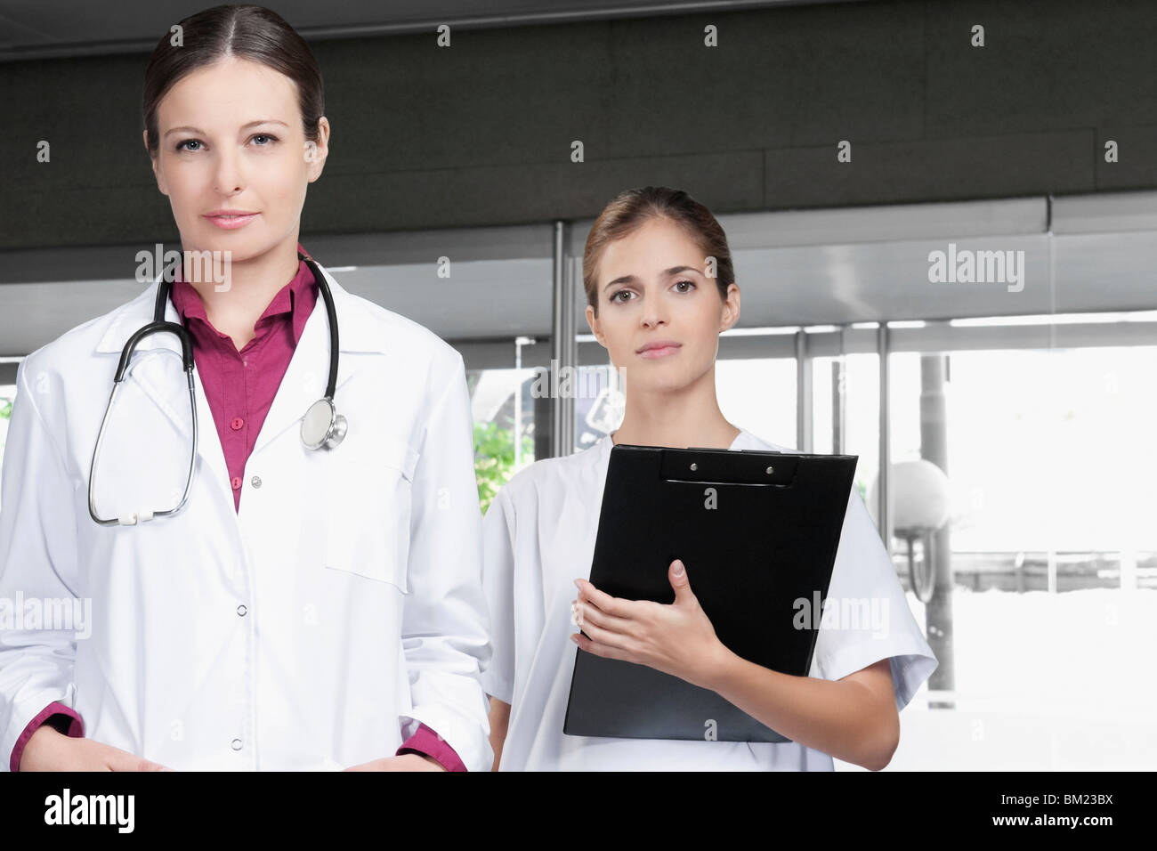 Portrait of two female doctors Stock Photo - Alamy