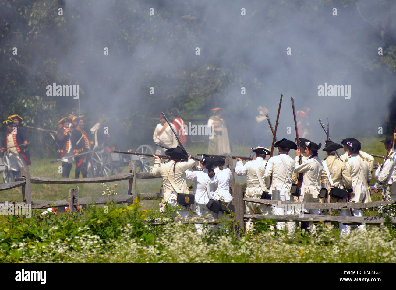 American Revolutionary War re-enactment, USA Stock Photo - Alamy