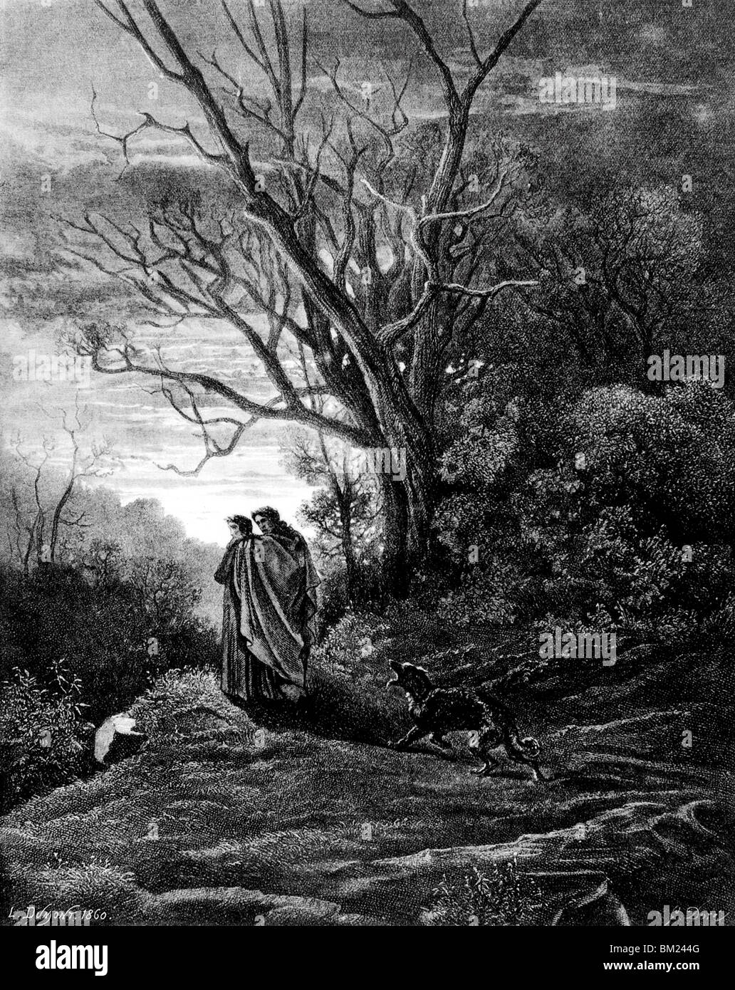 Dante encounters wolf Stock Photo - Alamy