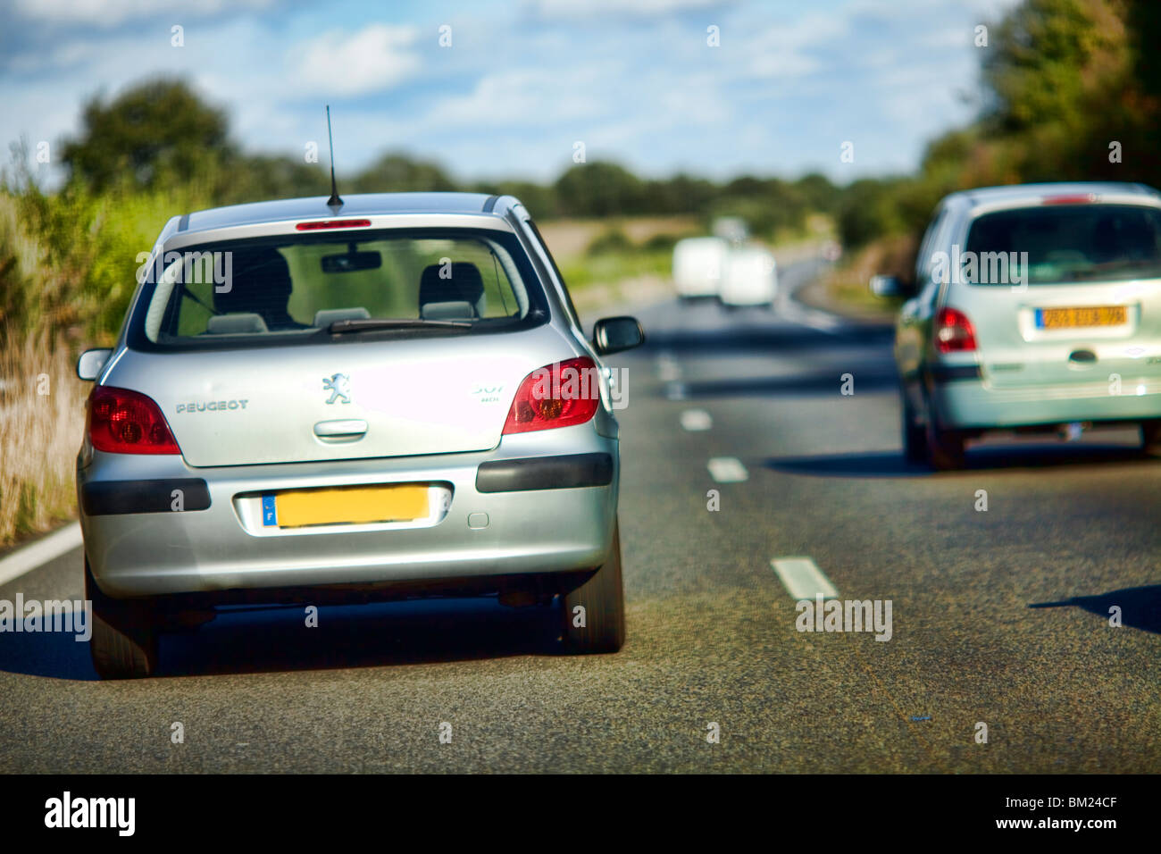 Cars on the N165 (E60) Road, Brittany, France Stock Photo - Alamy