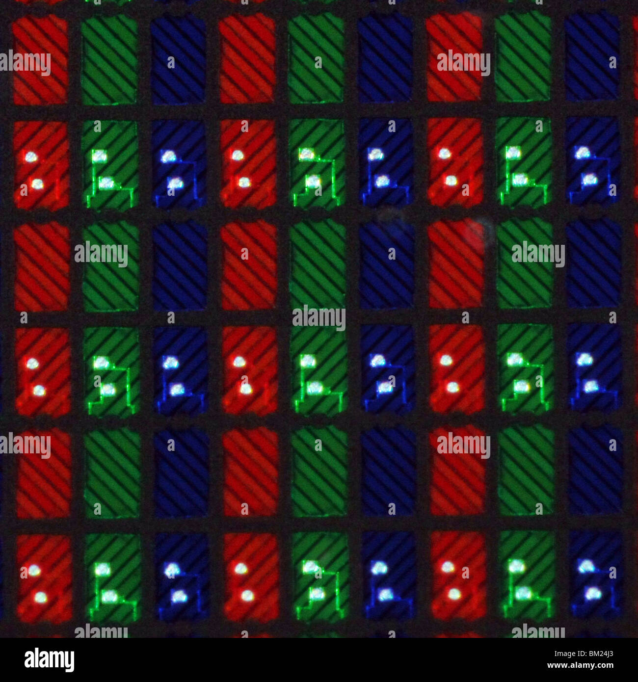 Extreme close-up of a 47 inch LCD TV. All sides of the photo are ...