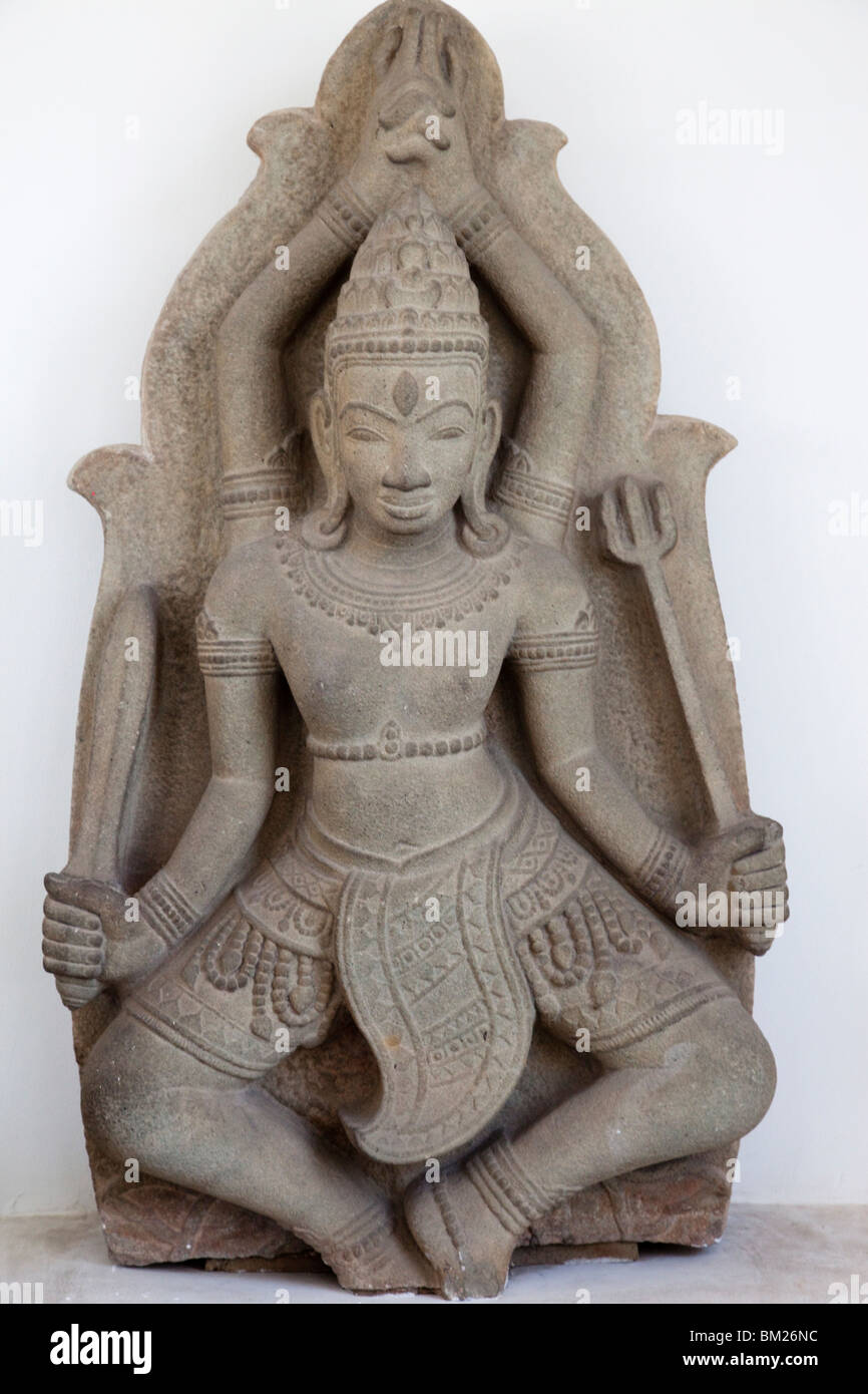 Statue of goddess Uma in a museum, Museum Of Cham Sculpture, Danang ...