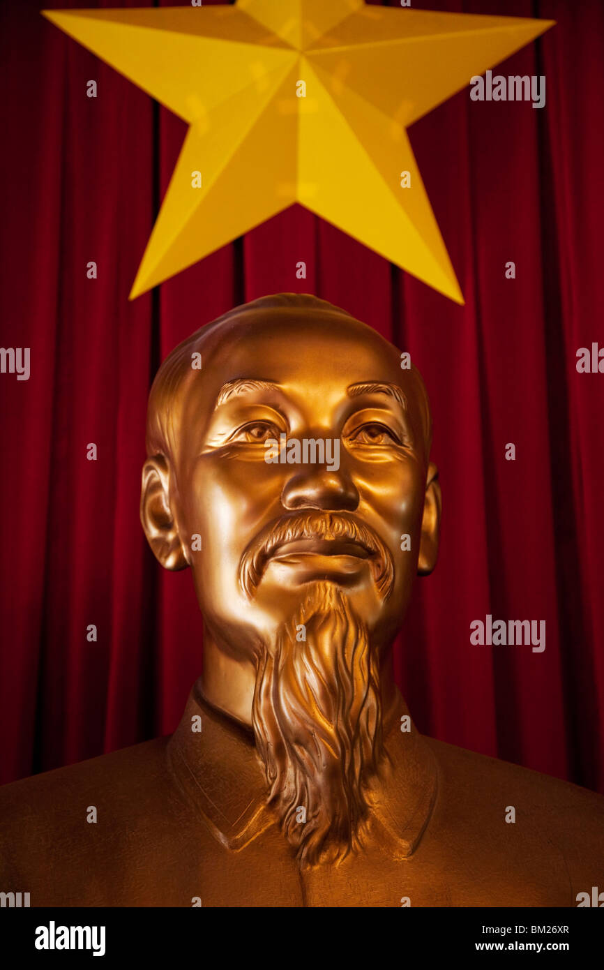 Statue of Ho Chi Minh the Vietnamese communist statesman in a ...