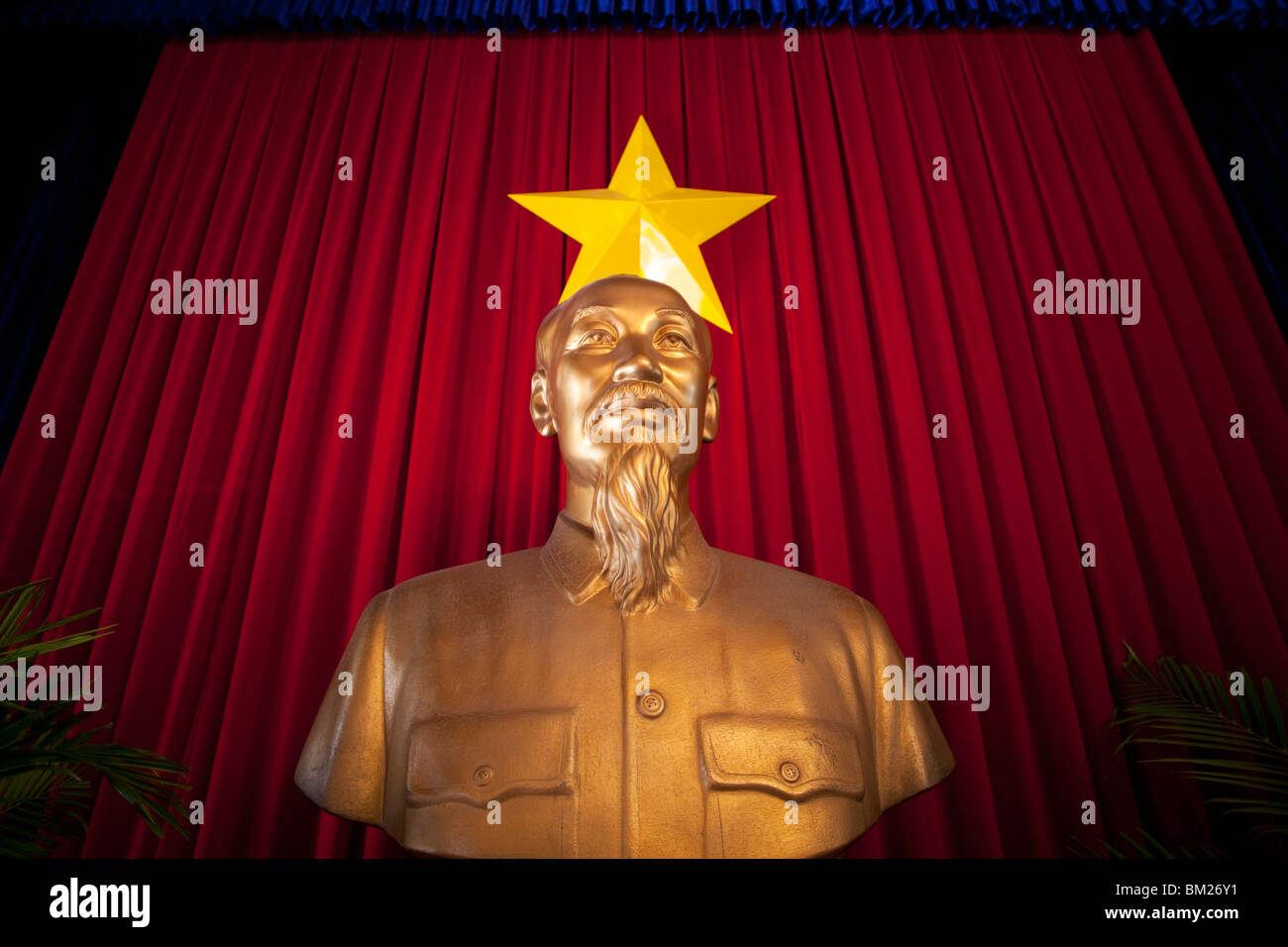 Statue of Ho Chi Minh the Vietnamese communist statesman in a ...