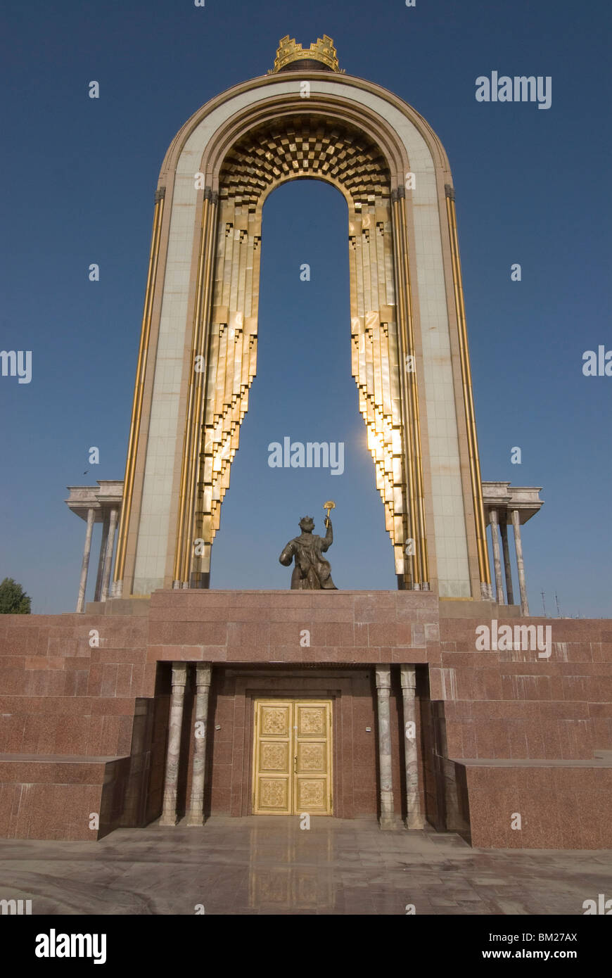 Statue of Ismail Samani (Ismoili Somoni), as memorial, Dushanbe ...