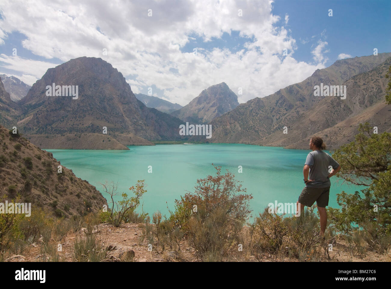 Turquoise Iskanderkul Lake (Alexander Lake) in Fann Mountains ...