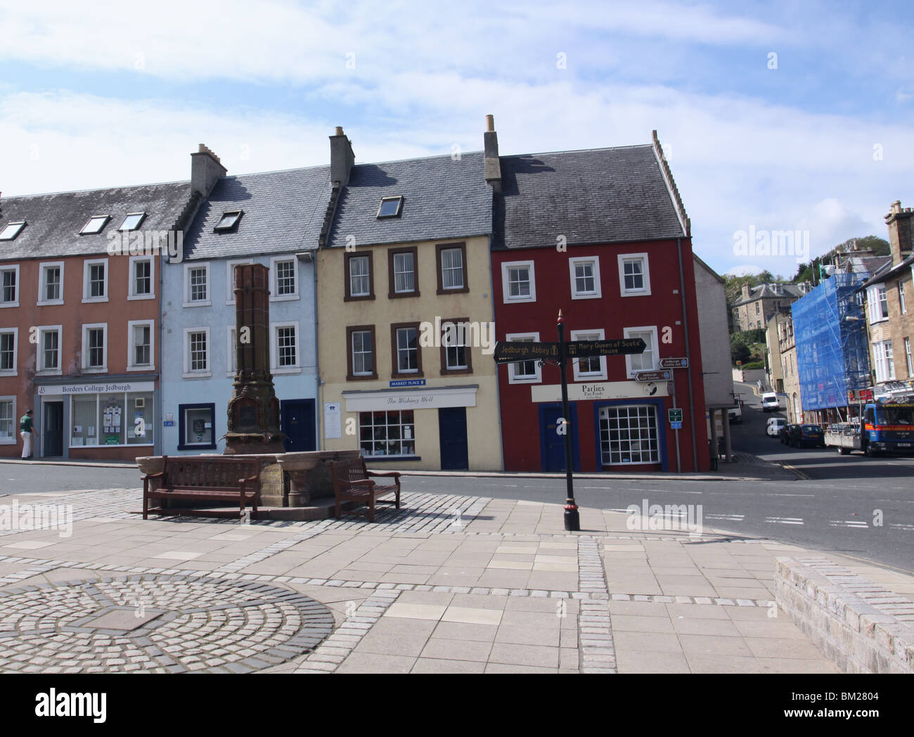 Jedburgh street scene Scotland May 2010 Stock Photo - Alamy