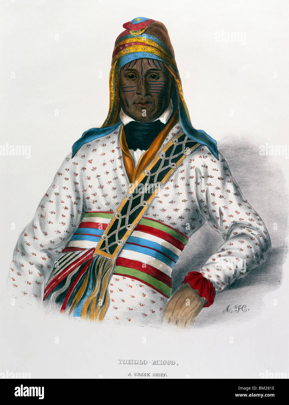 Yoholo-Micco (Creek Chief) by Charles Bird King from Pablo Prints ...