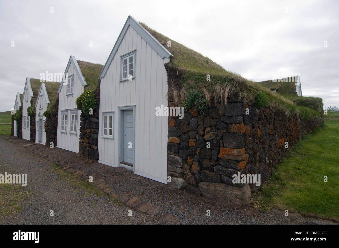 Turf farm, Grenjadarstadur, Iceland, Polar Regions Stock Photo - Alamy