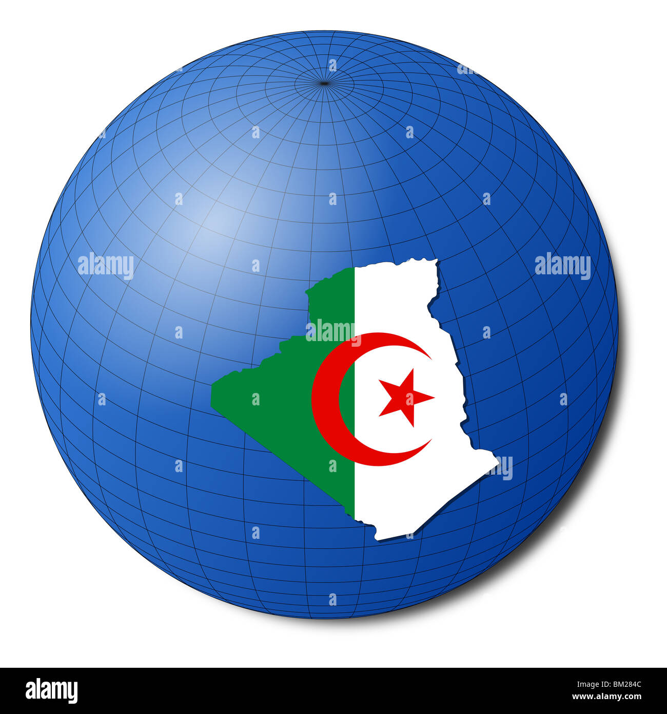 Algeria globe hi-res stock photography and images - Alamy