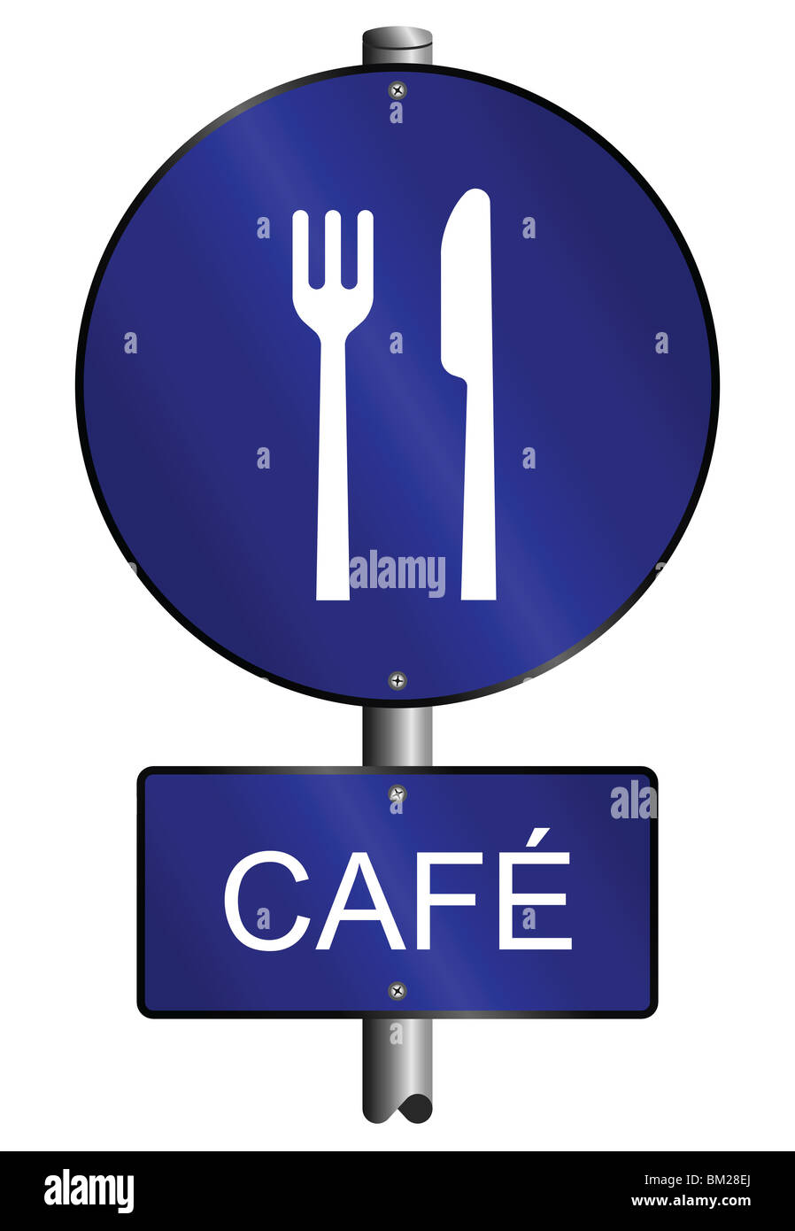 Pole mounted signage Cut Out Stock Images & Pictures - Alamy