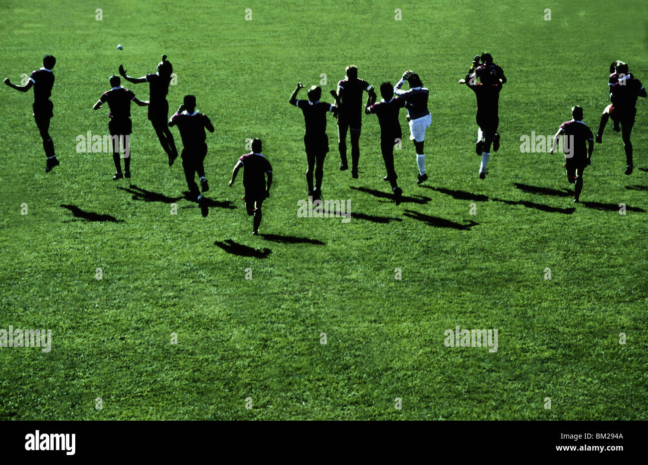 Soccer players in a field Stock Photo - Alamy
