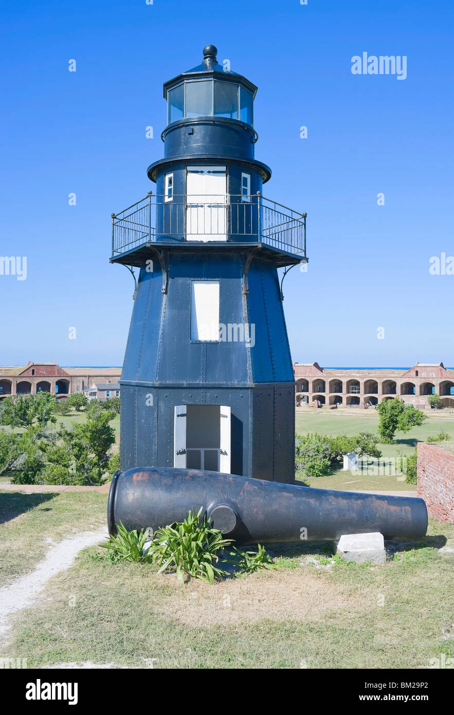 Lighthouse, Fort Jefferson, Dry Tortugas National Park, Florida, USA ...
