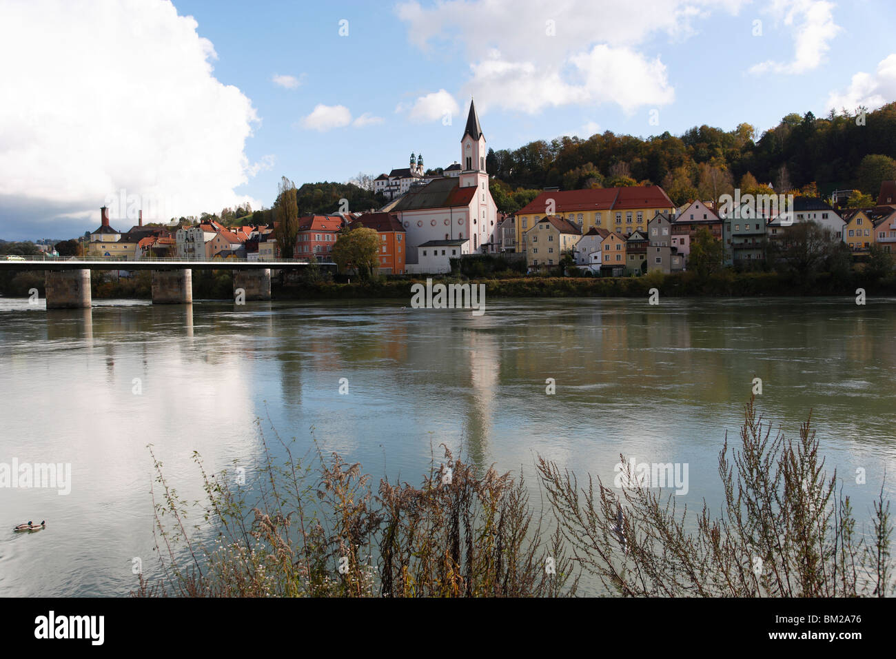 Passau with river Inn Stock Photo - Alamy
