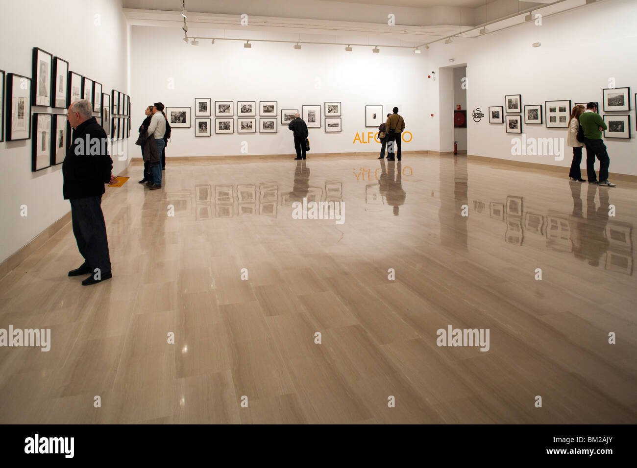 People in a photo exhibition, Seville, Spain Stock Photo - Alamy