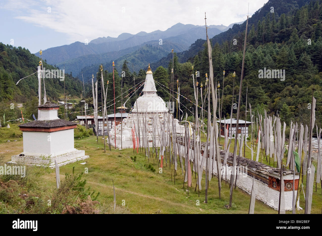 Chendebji Chorten (Chorten Charo Kasho) built in the 19th century by ...