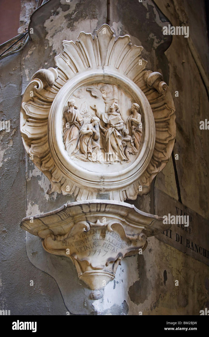 St. Vincent Ferrerio stone carving in the old town, UNESCO World ...