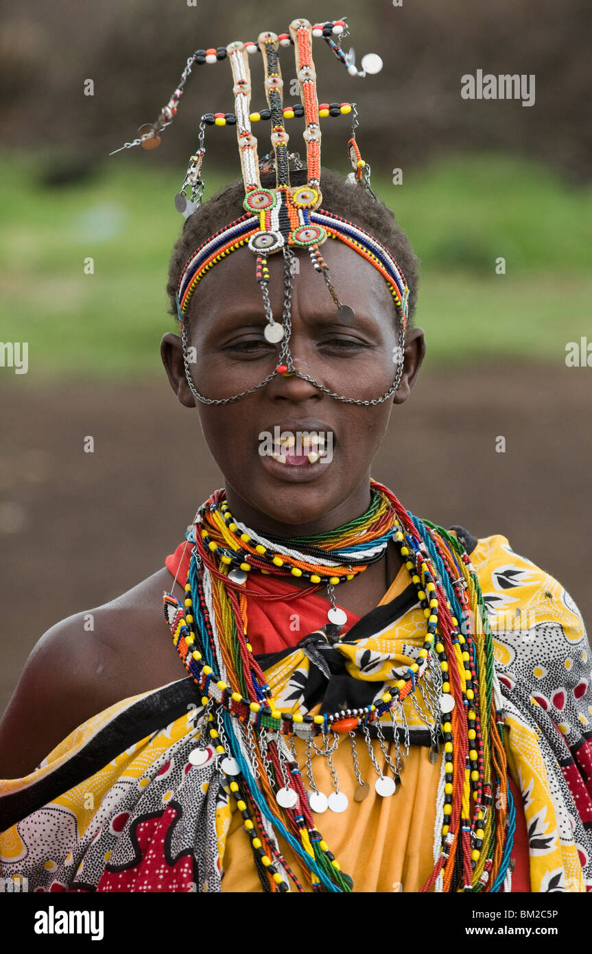 Masai woman, Masai Mara, Kenya, East Africa Stock Photo - Alamy