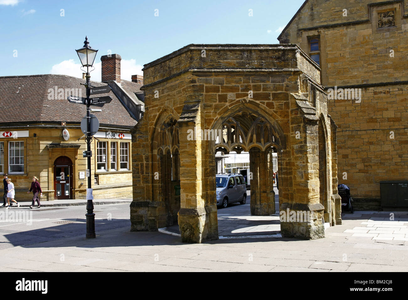 The Conduit house Sherborne Dorset. A hexagonal 16th-century building ...