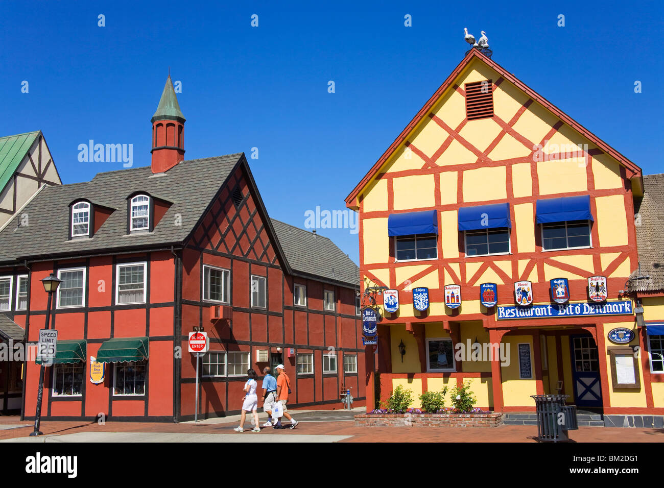 Danish architecture on Alisal Road, Solvang, Santa Barbara County ...