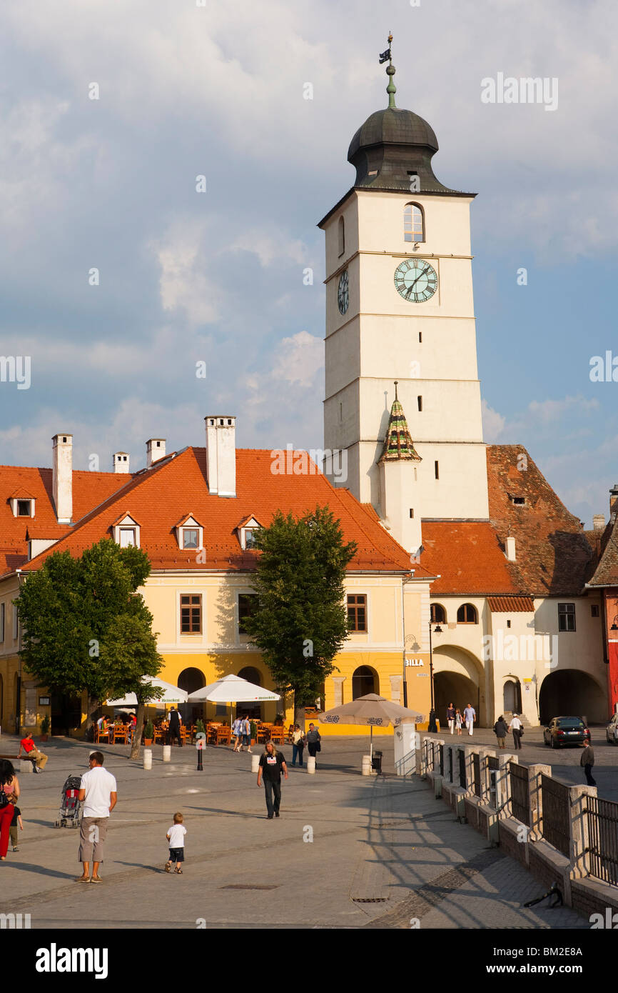 Mica Square, Sibiu, Transylvania, Romania Stock Photo - Alamy