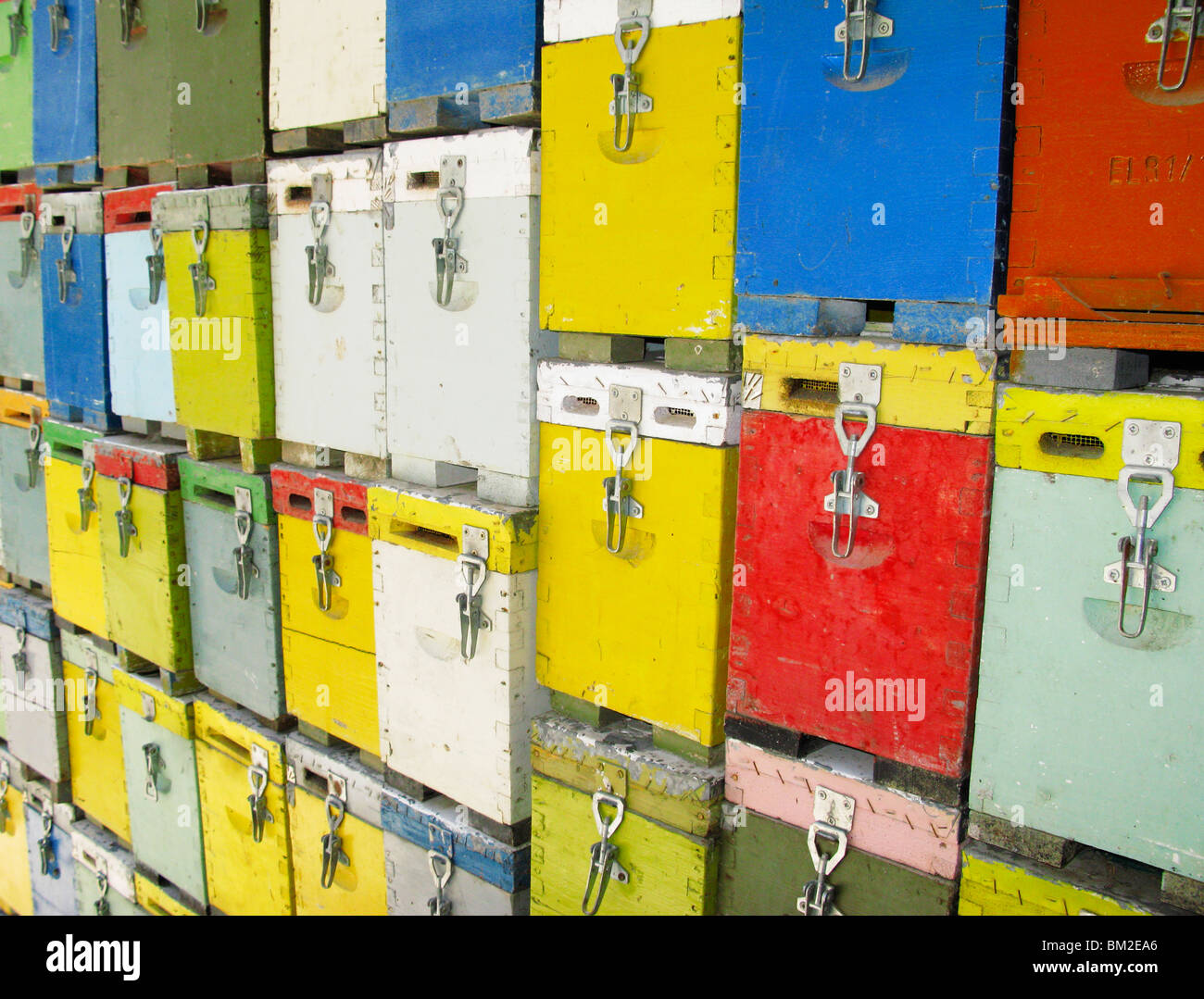 Bee Hives, Crete, Greece Stock Photo - Alamy