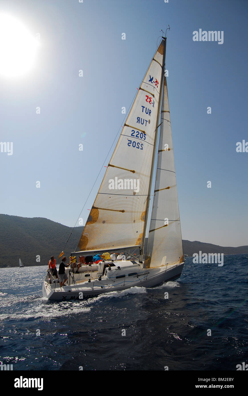 sailboats racing at the Mediterranean sea Stock Photo - Alamy