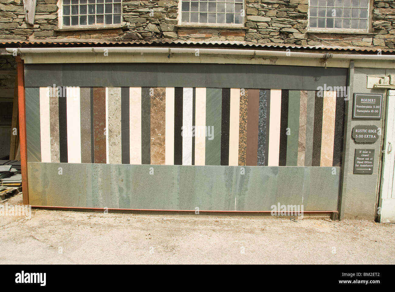 Different types of slate available in Cumbria Stock Photo - Alamy