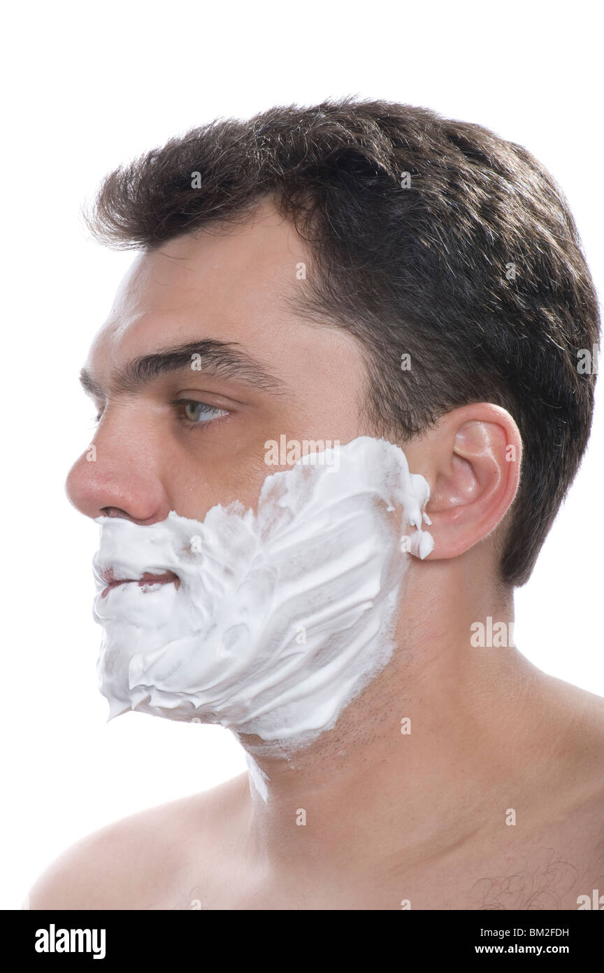 people on white - shave men isolated on white Stock Photo - Alamy