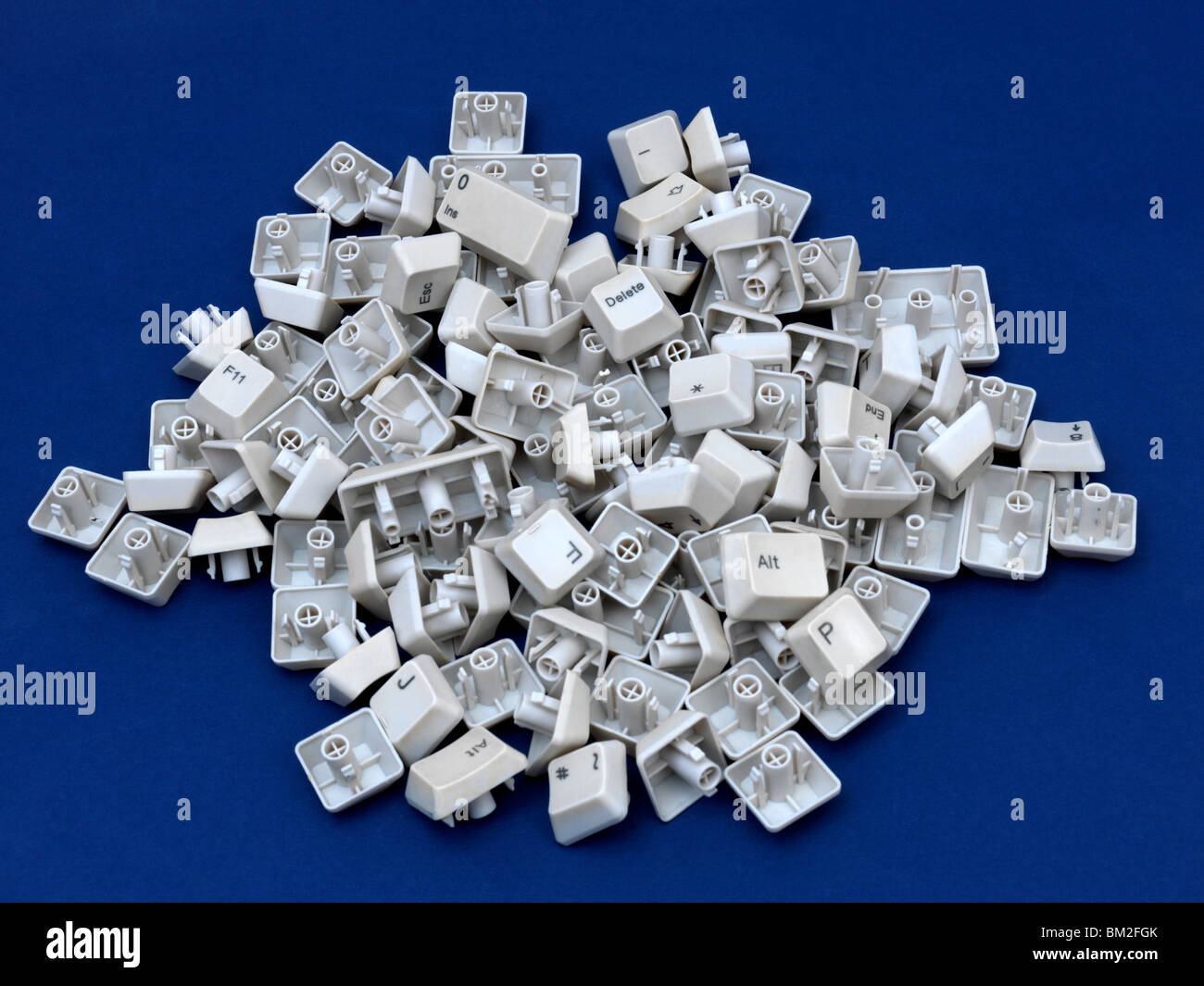 A Pile Of Keyboard Keys Stock Photo - Alamy