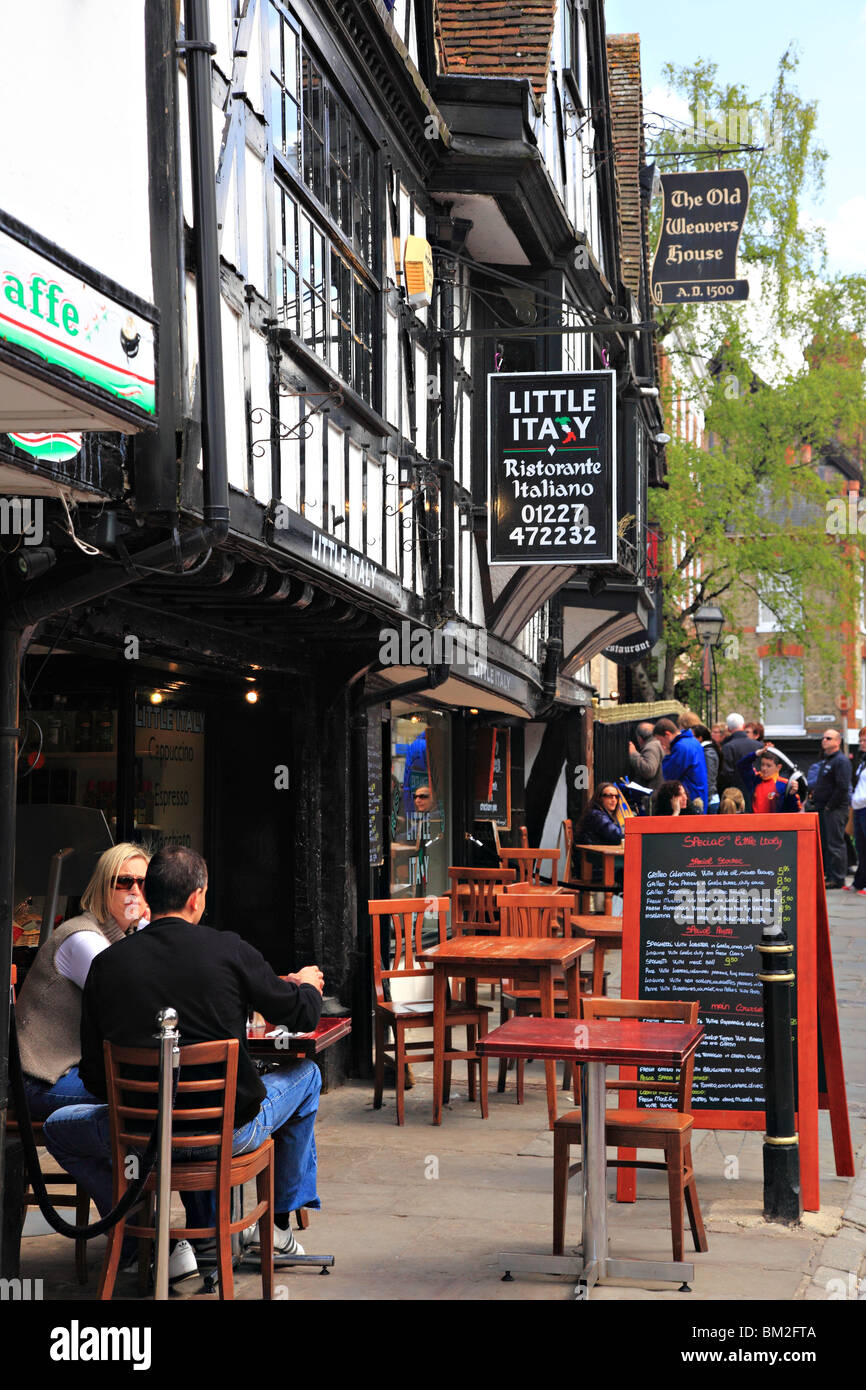 Cafe on High Street Cantebury Kent England Stock Photo - Alamy
