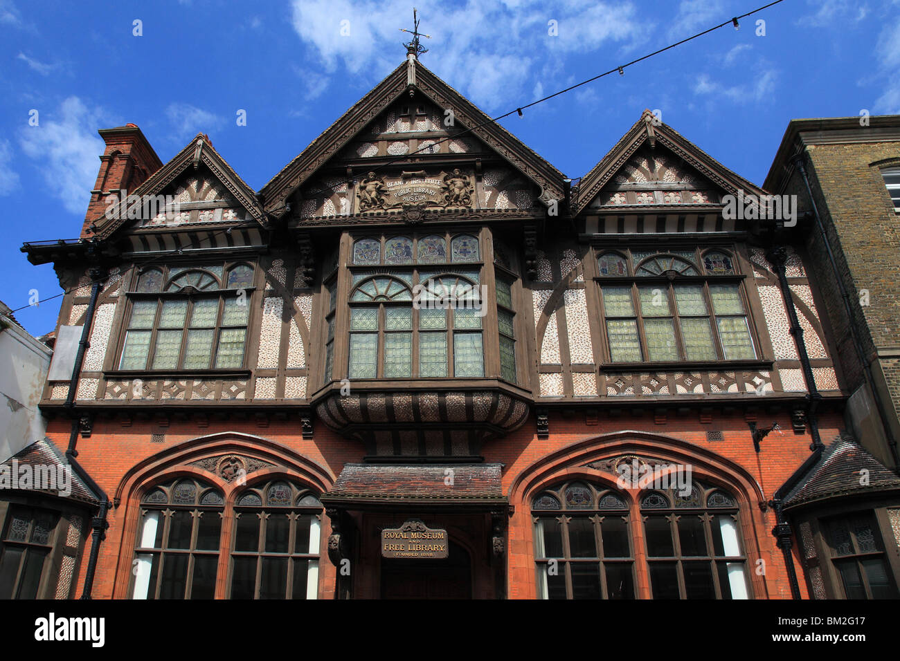 Royal Museum and Free Library in Cantebury Kent England Stock Photo - Alamy