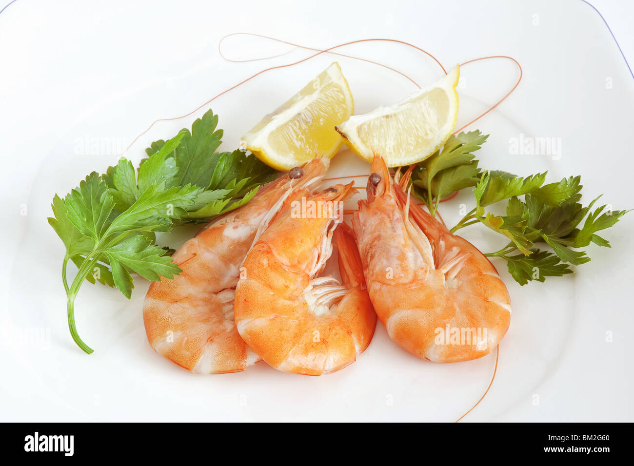 Plate seafood prawns hi-res stock photography and images - Alamy