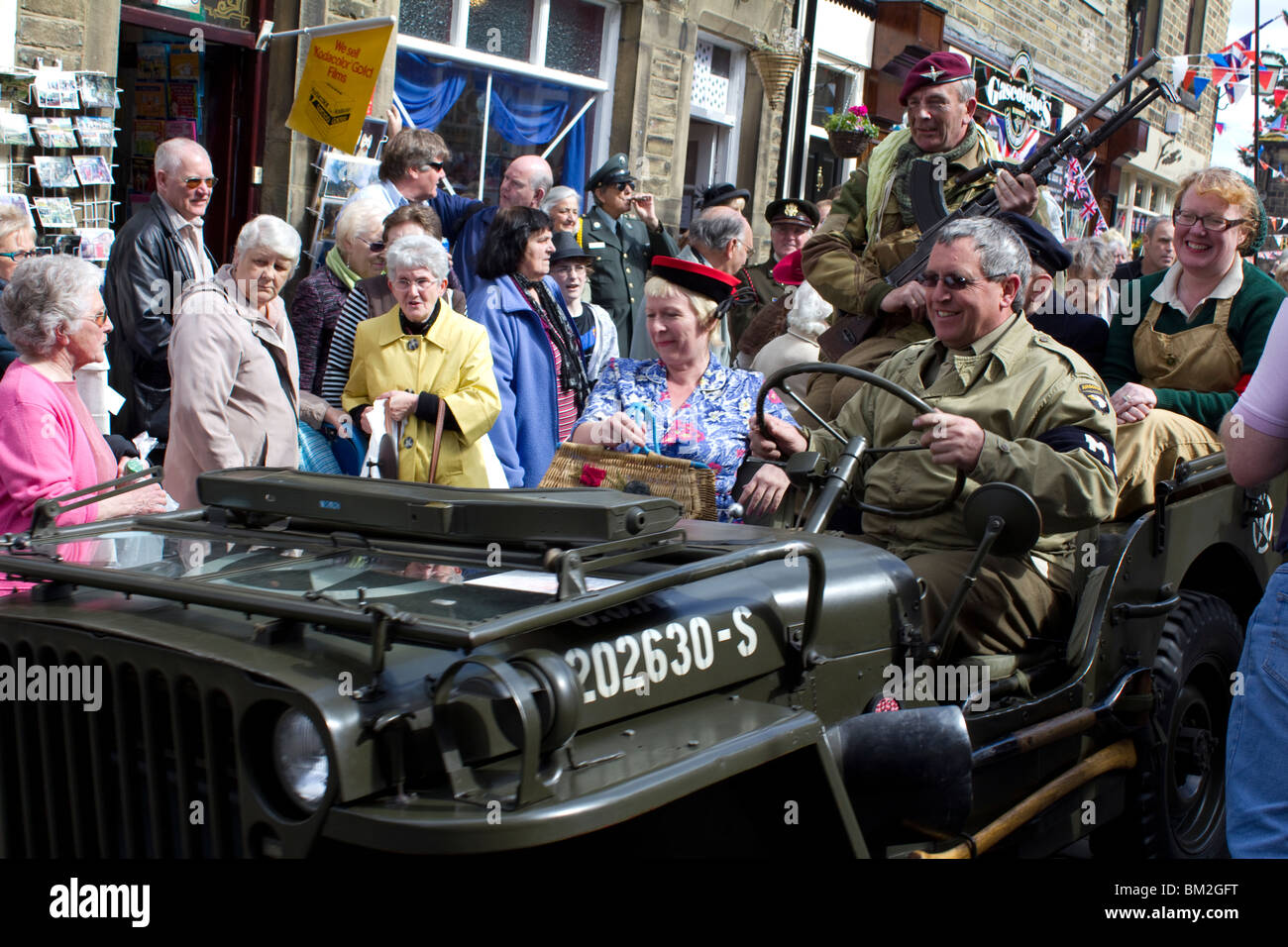 Vehicles on display at Haworth 1940's weekend 2010 Stock Photo - Alamy