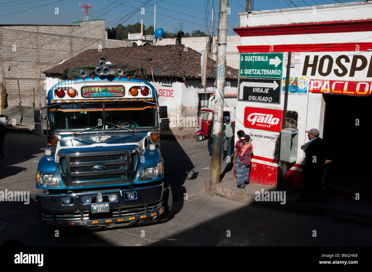 Bus, Momostenango, Guatemala Stock Photo - Alamy