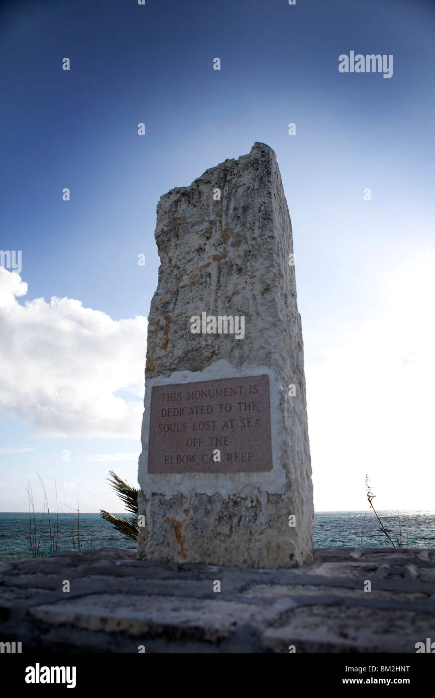 Stone monument to souls lost at sea during the World War 2 on Man O War ...