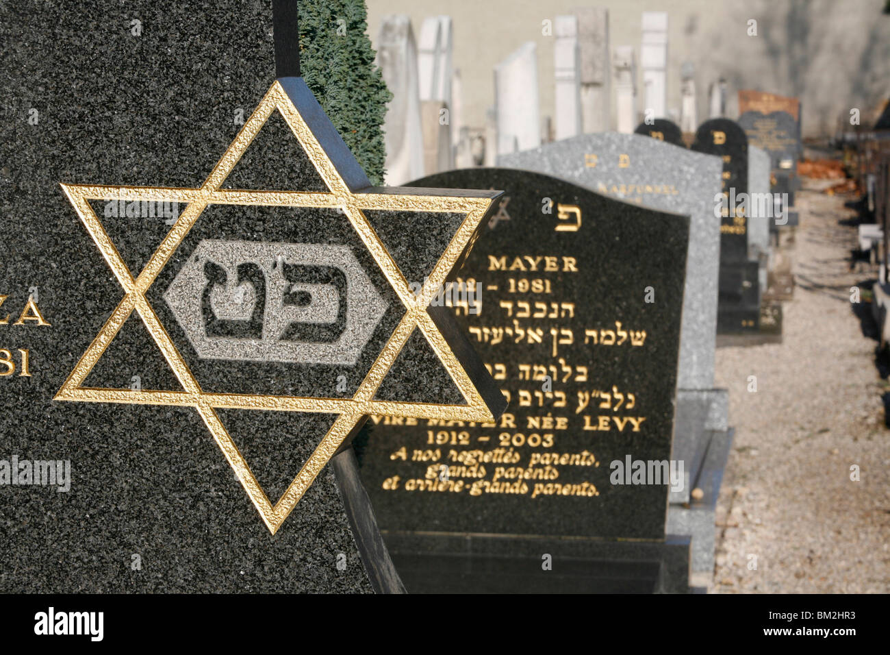 Jewish graveyard, Lyon, Rhone Alpes, France Stock Photo - Alamy