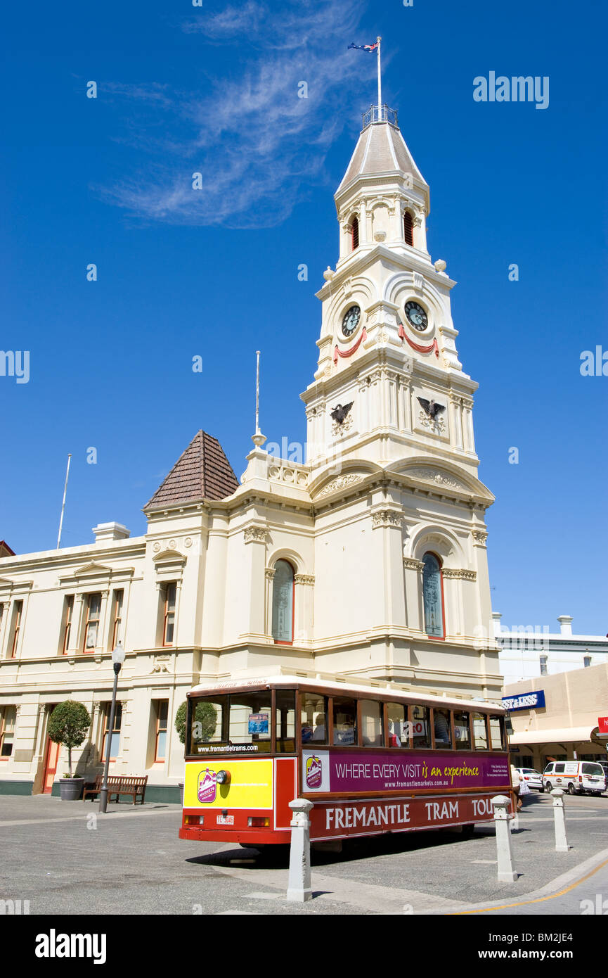 Fremantle Town Hall and tourist tram, Western Australia Stock Photo - Alamy