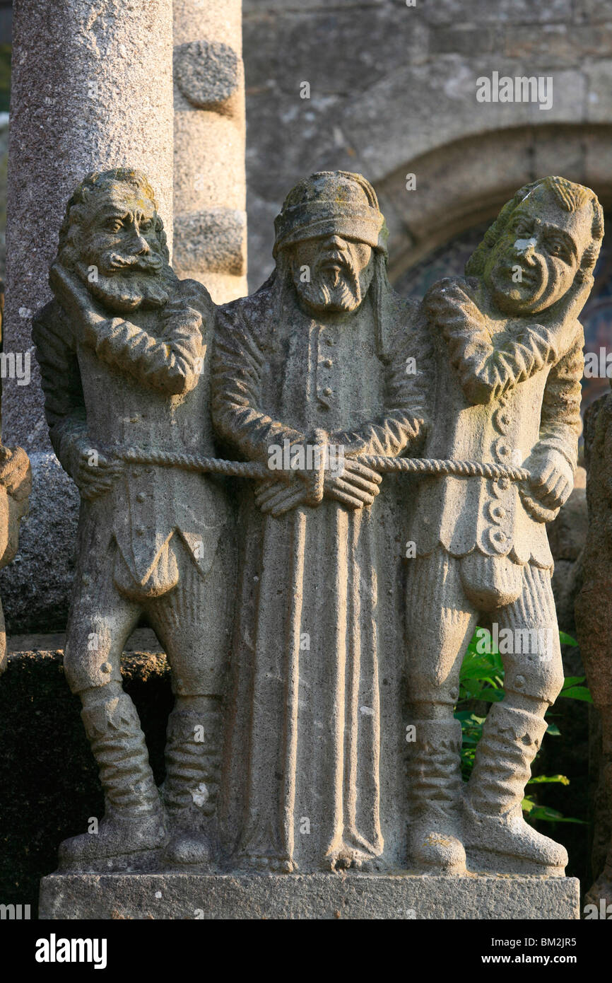 Life of Jesus on the St.-Thegonnec calvary. St.-Thegonnec, Finistere ...