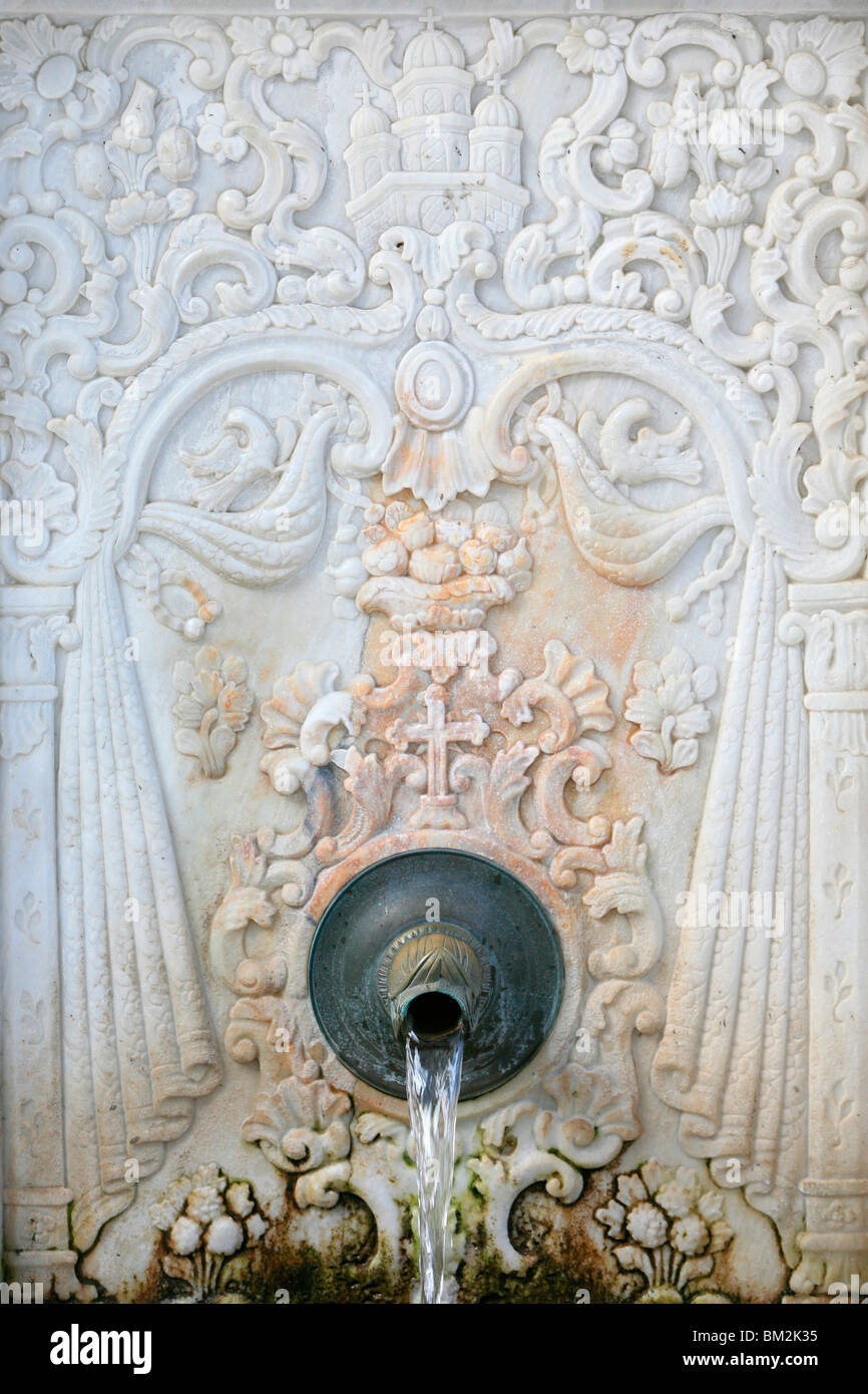 Fountain in Koutloumoussiou monastery on Mount Athos, UNESCO World ...