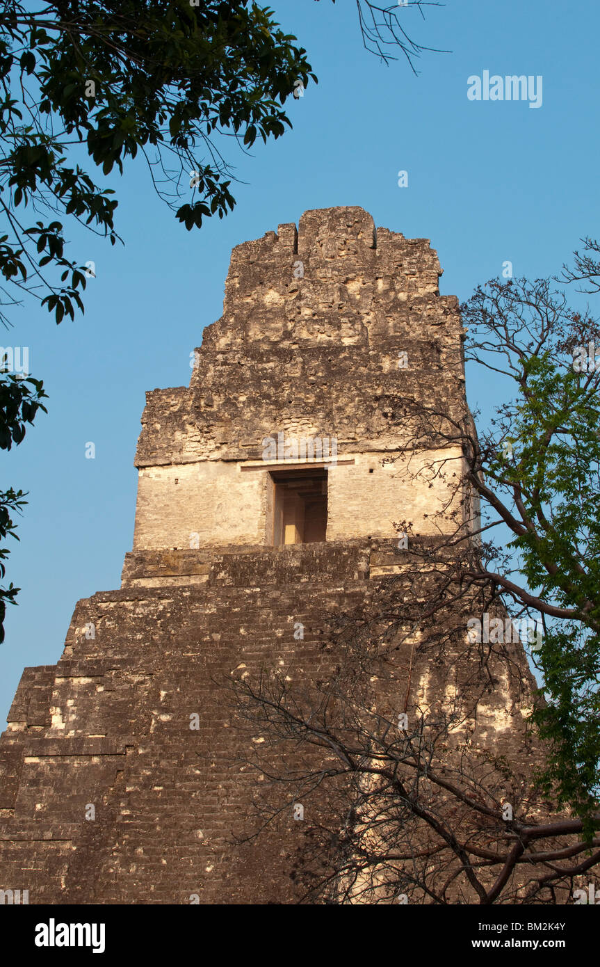 Temple I known also as temple of the Giant Jaguar, Tikal mayan ...