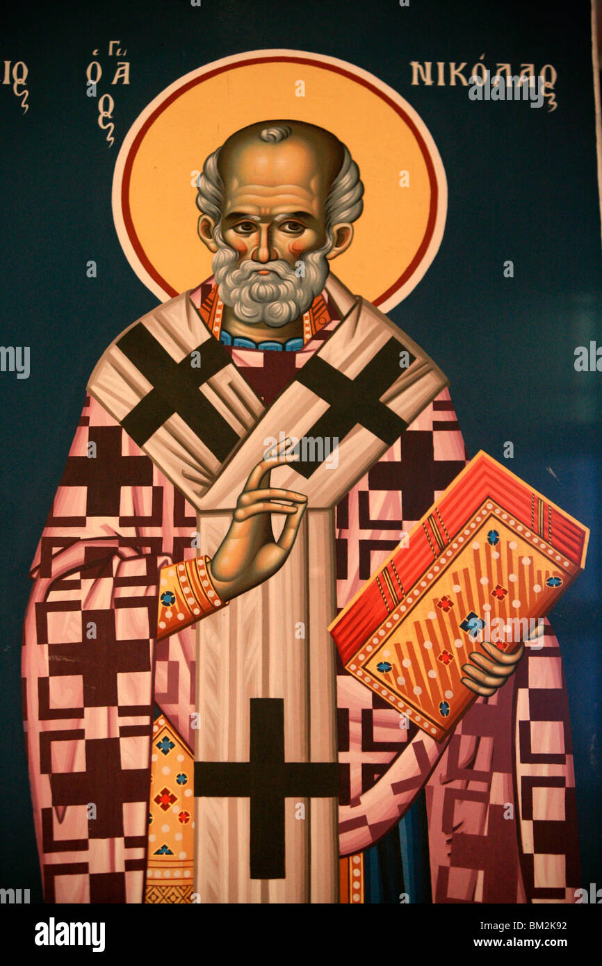 Saint nicholas greek orthodox icon hi-res stock photography and images ...