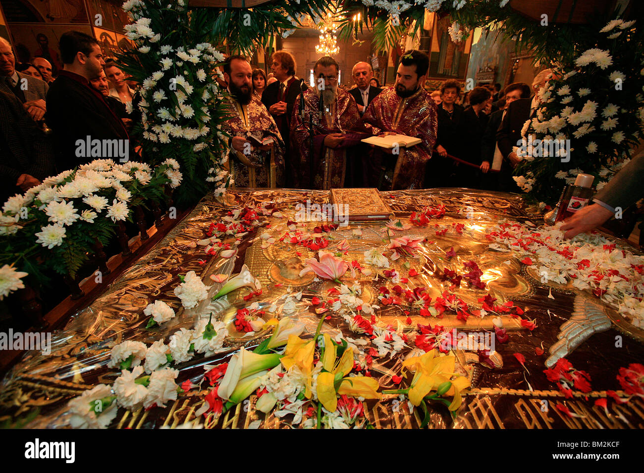 Good Friday in St. Gregory Palamas church, Thessaloniki, Macedonia ...